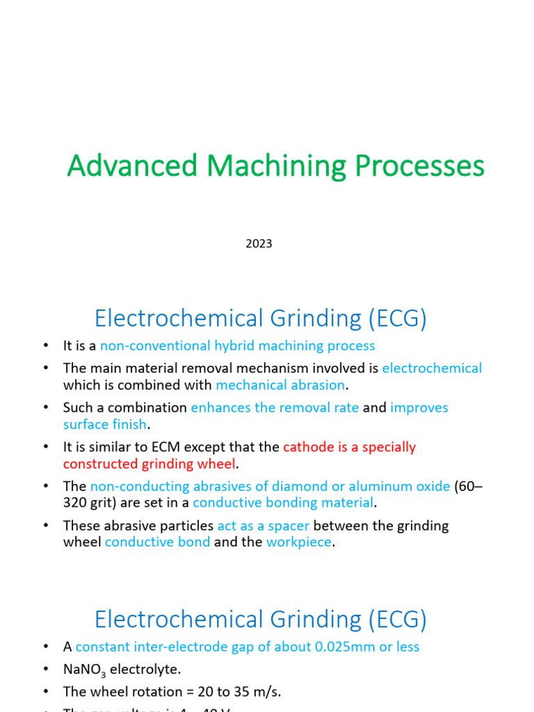 2.2.advance Machining Process | PDF | Grinding (Abrasive Cutting) | Technology & Engineering