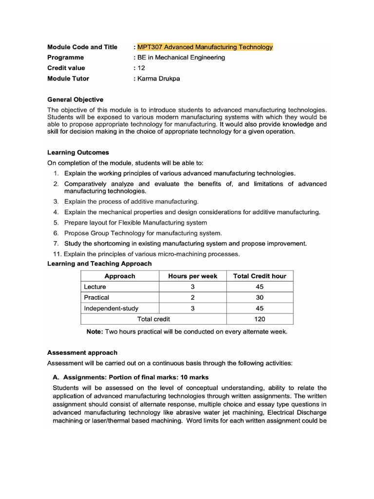 module syllabus | PDF module syllabus | PDF