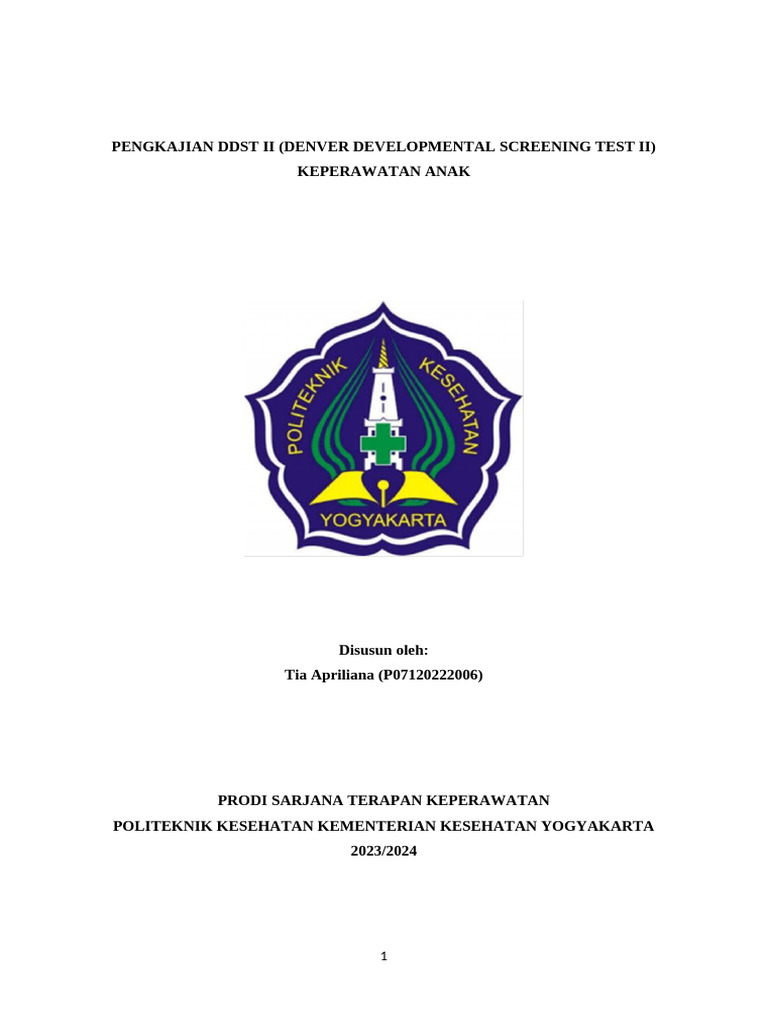 PENGKAJIAN DDST II - Tia Apriliana | PDF