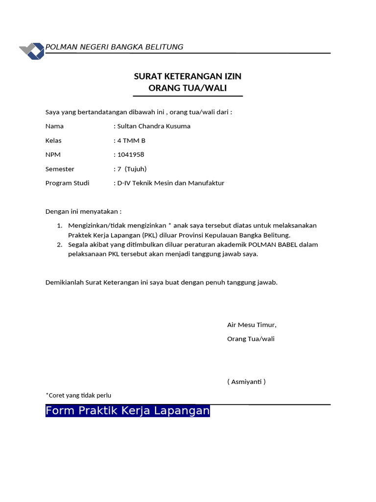CV PKL - Sultan Chandra K | PDF