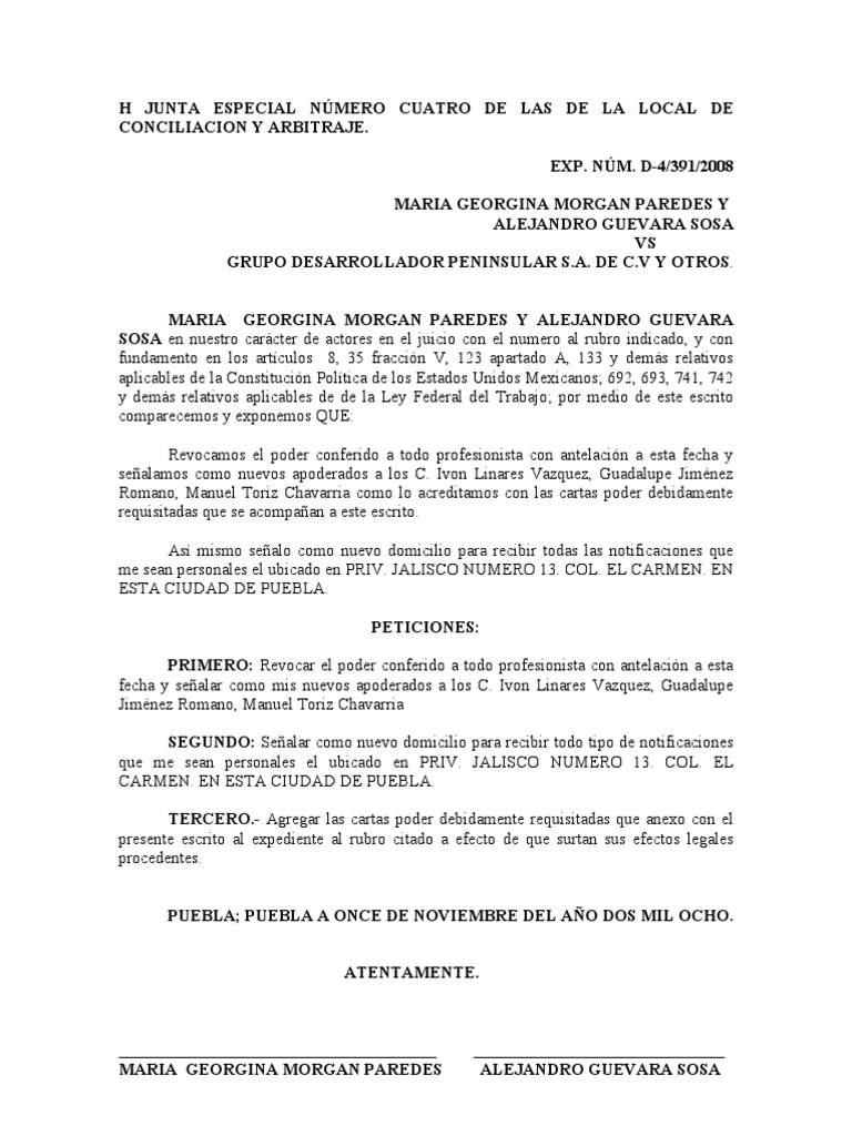 Revocacion y Carta Poder.