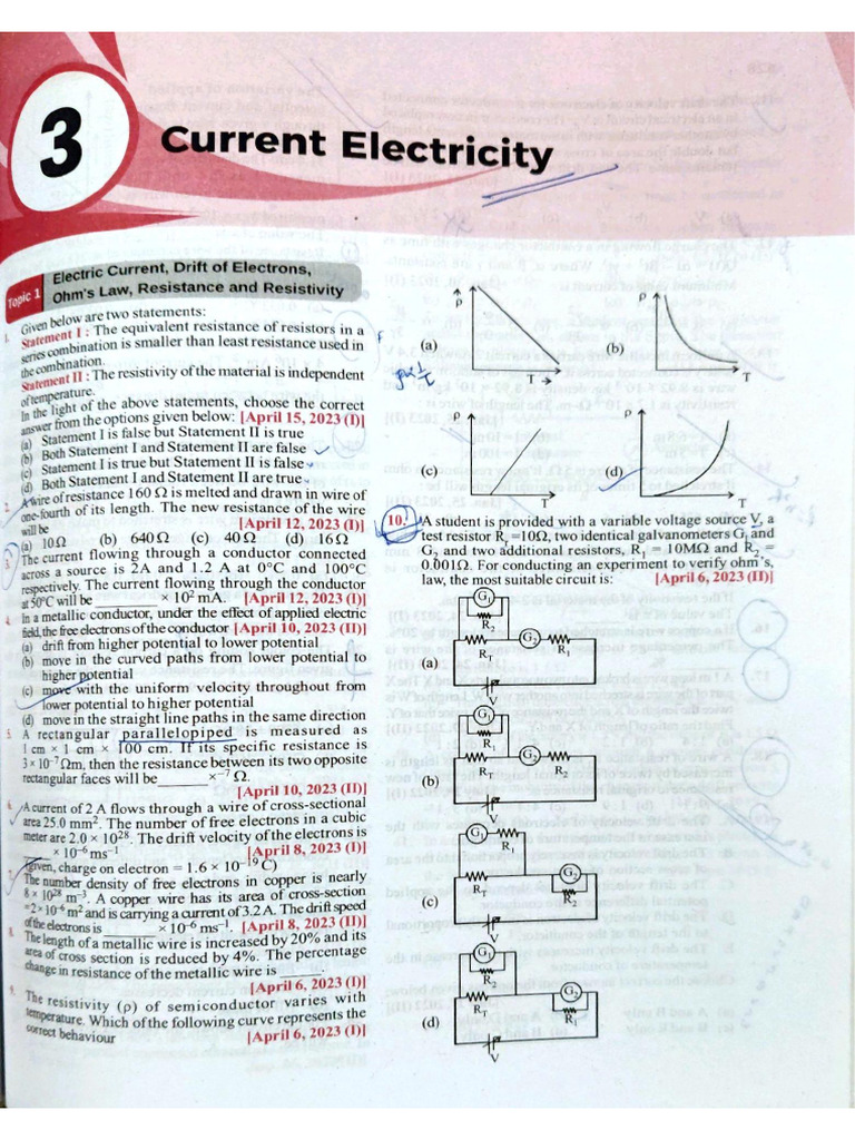 Current Electricity | PDF