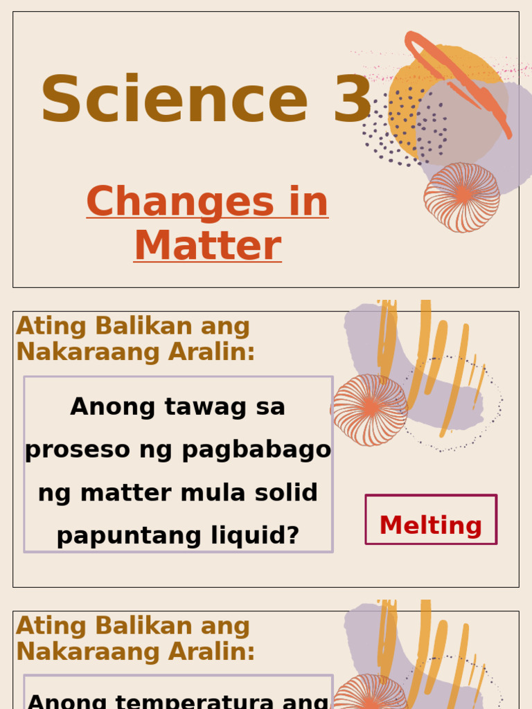 Changes in Matter - Evaporation | PDF