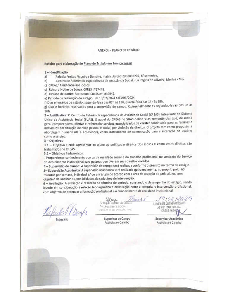 Ficha de Avaliacao de Estagio | PDF Ficha de Avaliacao de Estagio | PDF