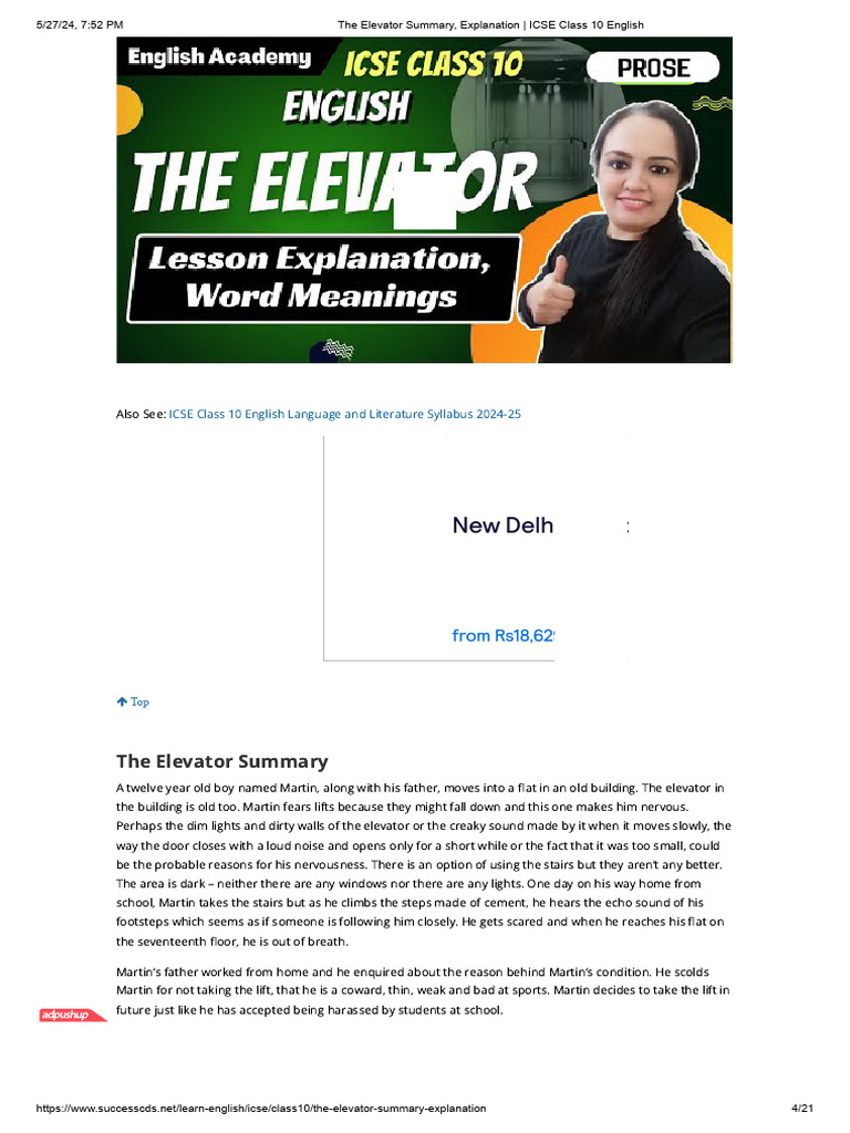 The Elevator | PDF | Elevator