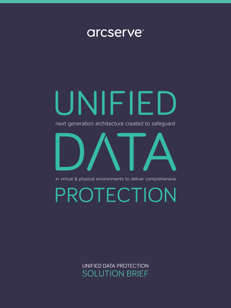 Ca Arcserve Udp Solution Brief | PDF