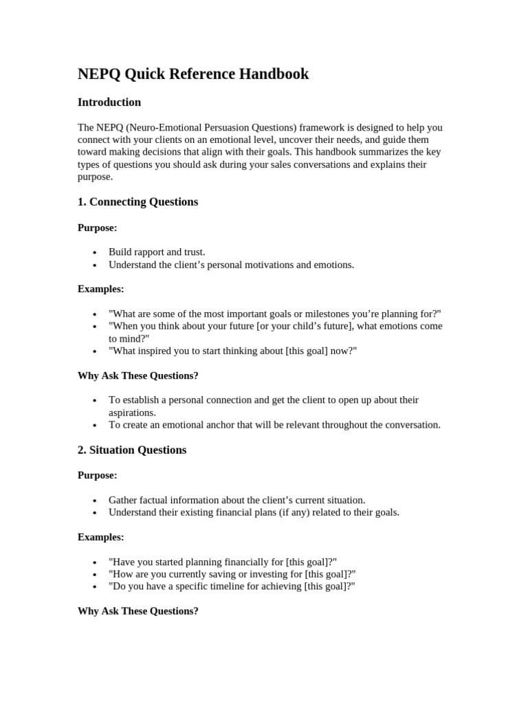 Nepq Quick Reference Handbook Pdf