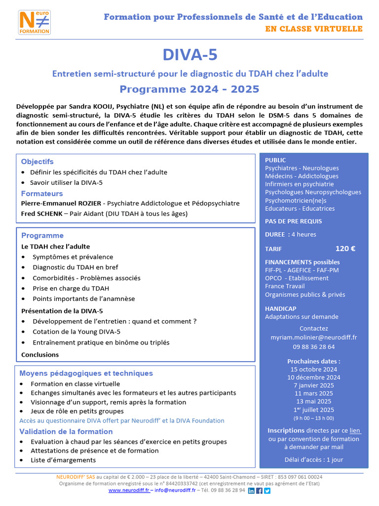 DIVA 5 Programme 2024 2025 | PDF