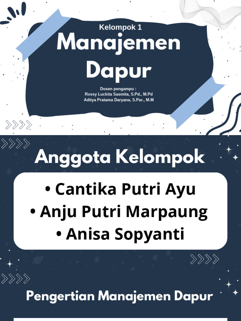 Manajemen Dapur PDF | PDF