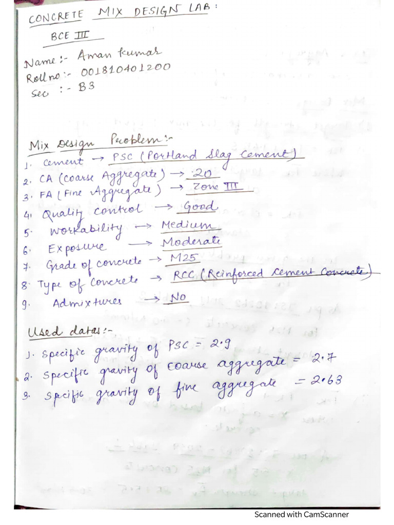 Mix Design For RCC | PDF
