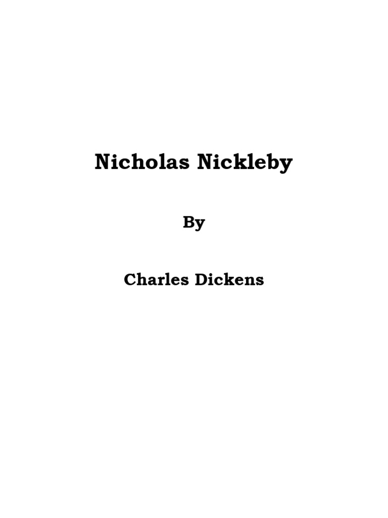 Nicholas Nickleby | PDF