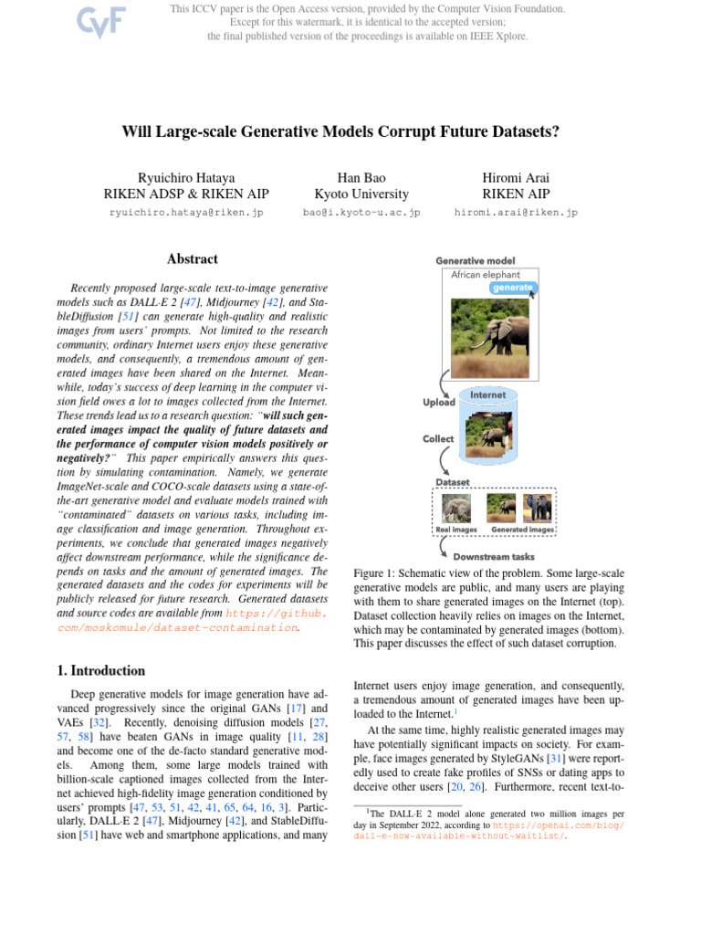 Hataya Will Large-Scale Generative Models Corrupt Future Datasets ICCV ...