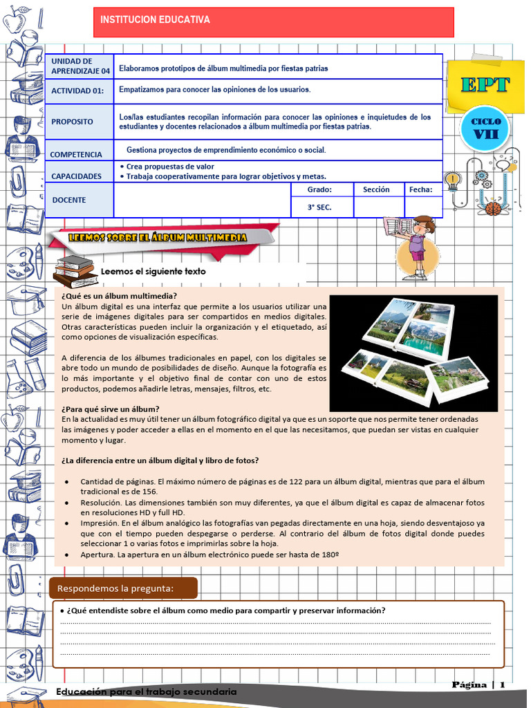 3°y 4° EPT - FICHA ACTV 01.UNIDAD 04 | PDF