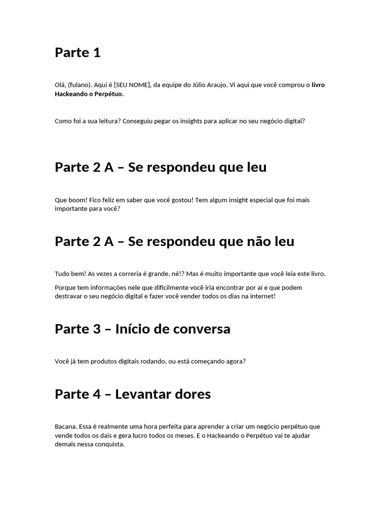 Modelo de Script Upsell | PDF | Carreira e Crescimento | Negócios