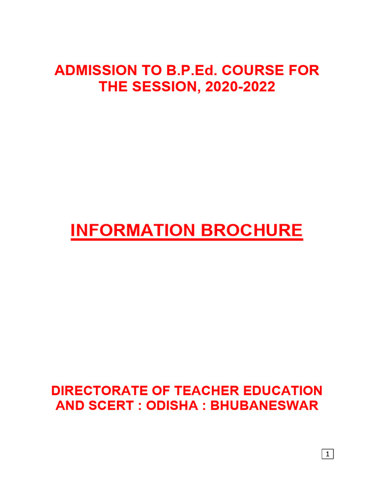 Brochure BPEd | PDF
