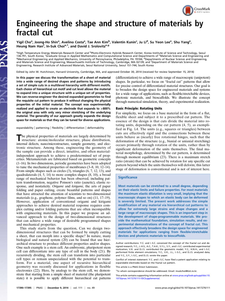 PNAS 2014 Cho 17390 5 Fractal Cut | PDF