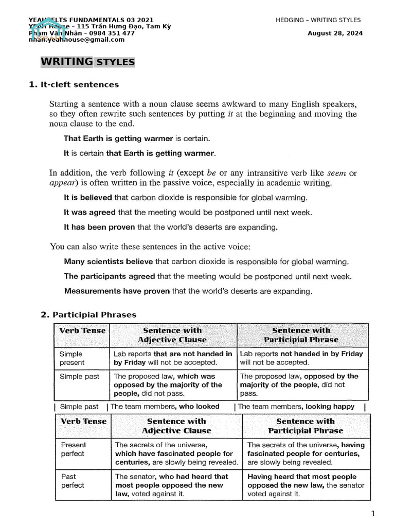 Hedging Techniques in Academic Writing | PDF | Verb | Linguistic Typology