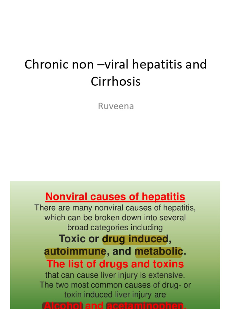 Chronic Non-Viral Hepatitis & Cirrhosis | PDF