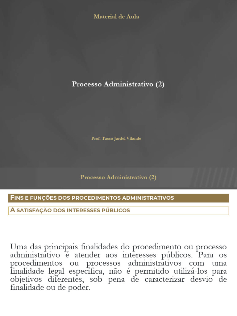 Aula 2 - Processo Administrativo | PDF