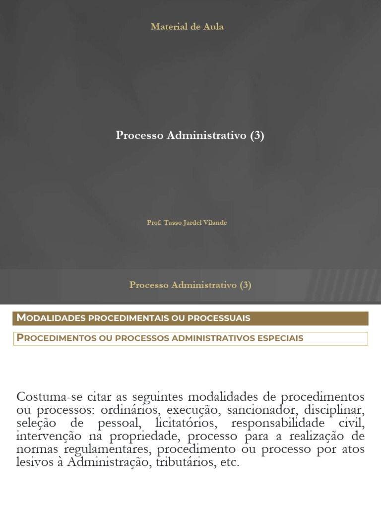 Aula 3 - Processo Administrativo | PDF