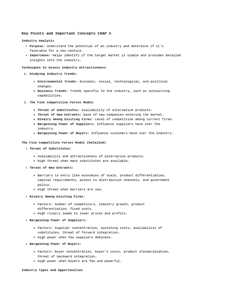 Chap 5 Key Points | PDF