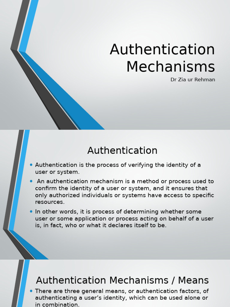 Authentication Mechanisms | PDF