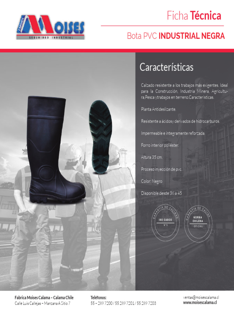 Ficha Tecnica Botas | PDF