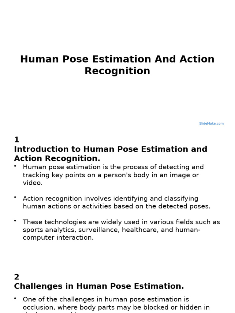 Human Pose Estimation And Action Recognition Pdf