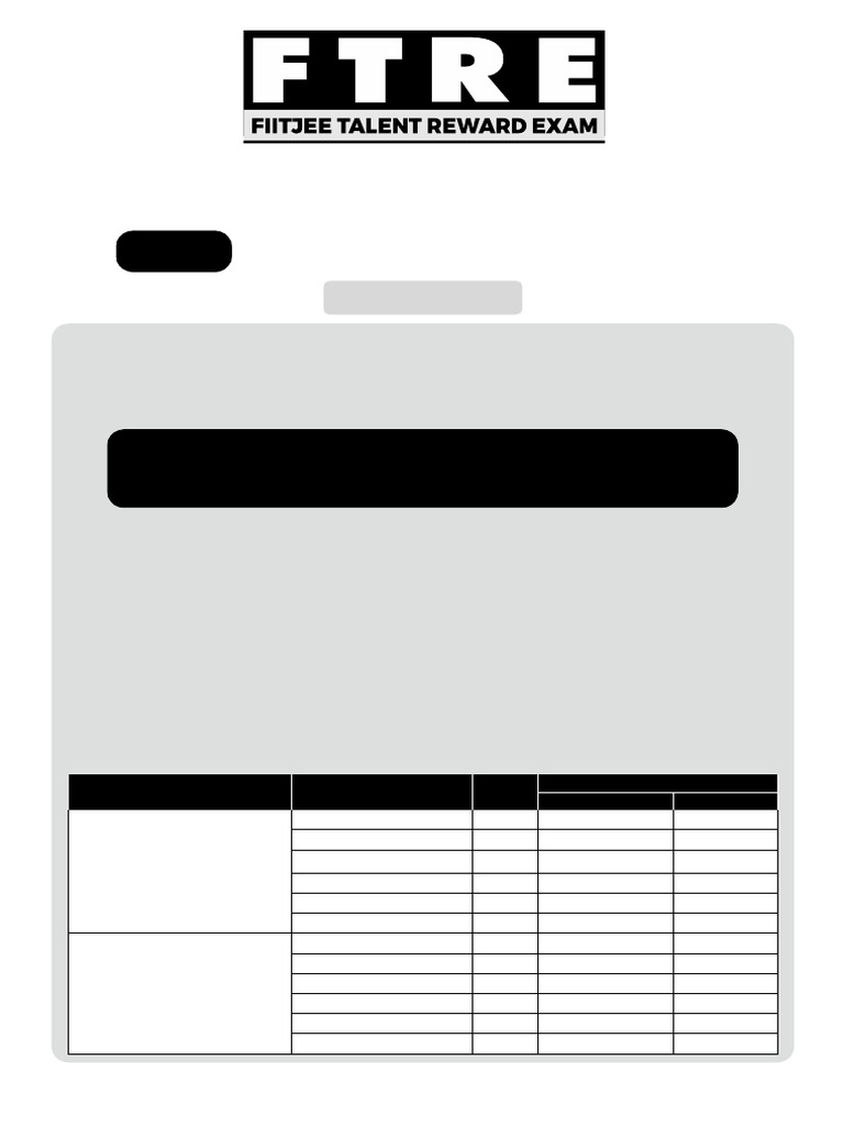 Ftre-2024-Sample Paper-Class-X-P1-Pcm | PDF