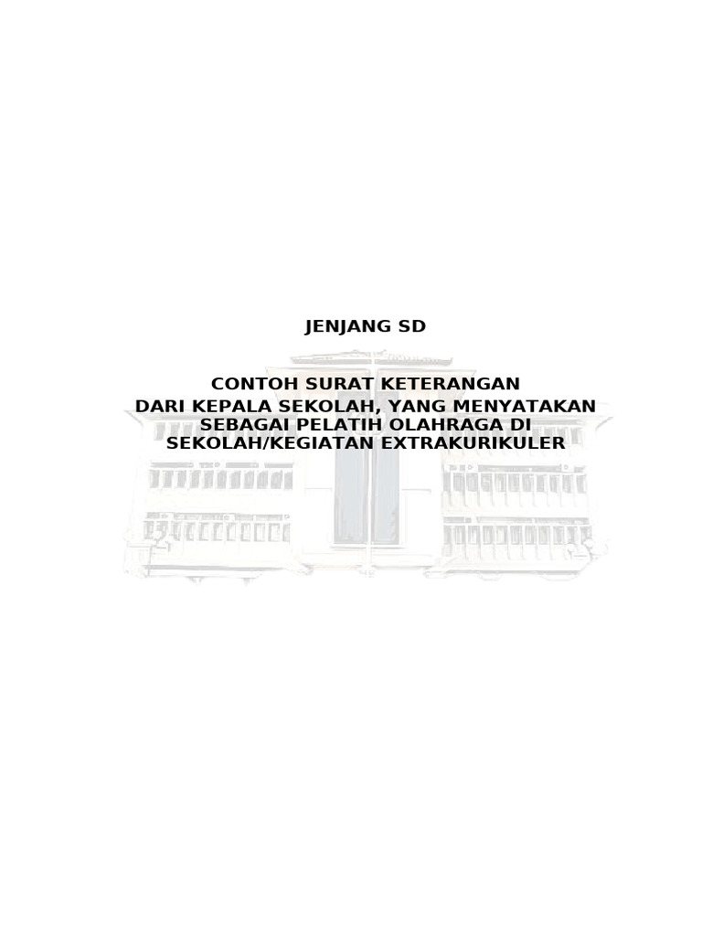 Lampiran Contoh Suket Pelatih | PDF