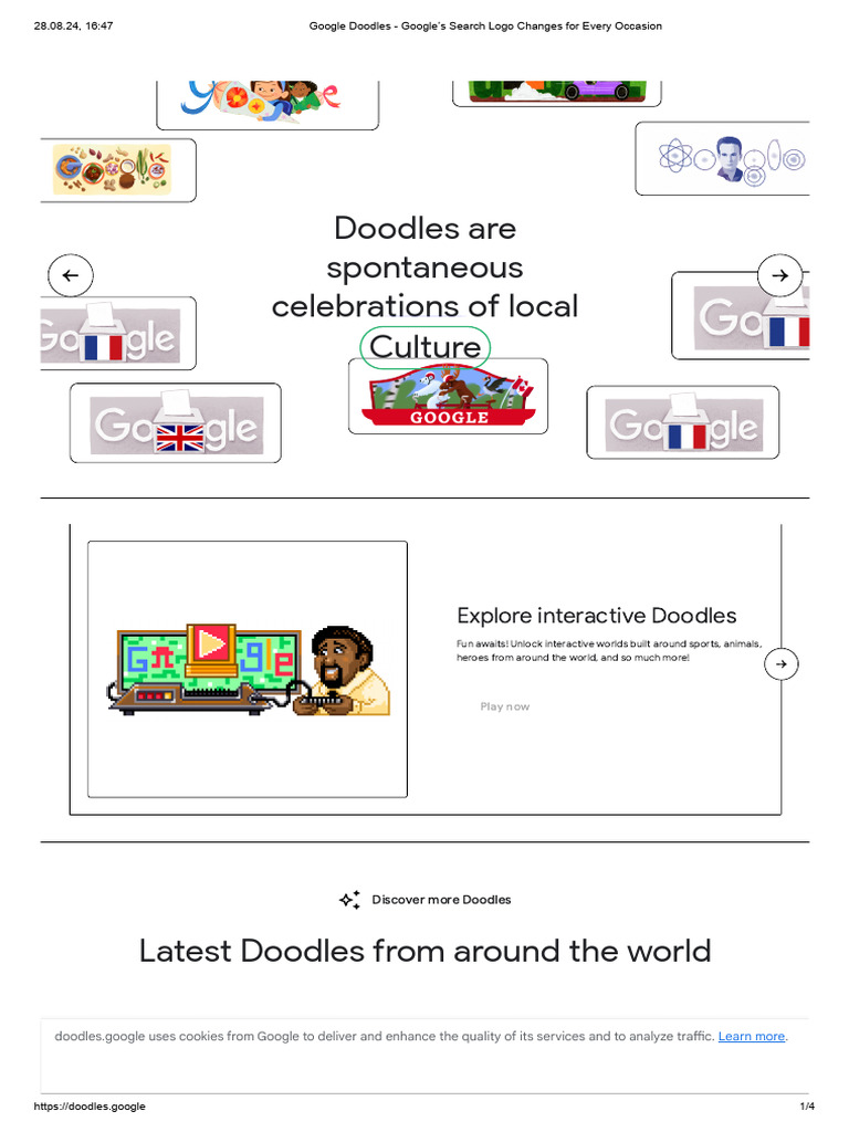 Google Doodles - Google's Search Logo Changes For Every Occasion | PDF