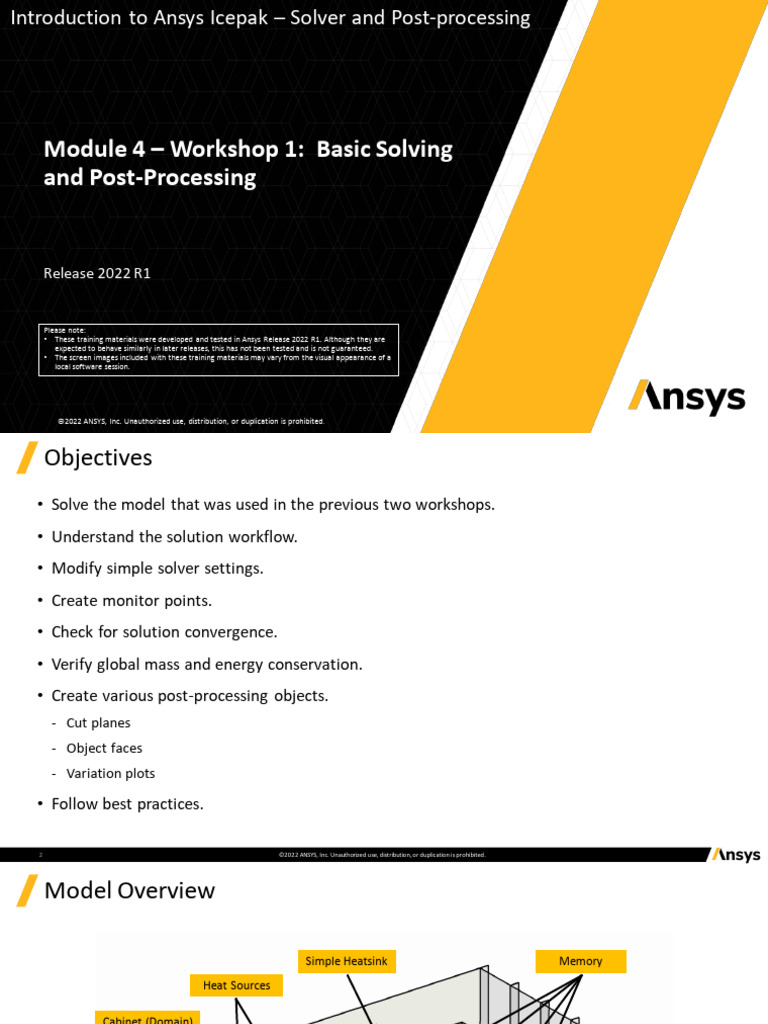 Day 1 9 Icepak Intro 2022R1 EN WS04.1 | PDF | Fluid Dynamics | Business
