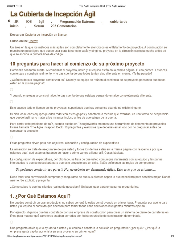 The Agile Inception Deck - The Agile Warrior | PDF | Business | Art