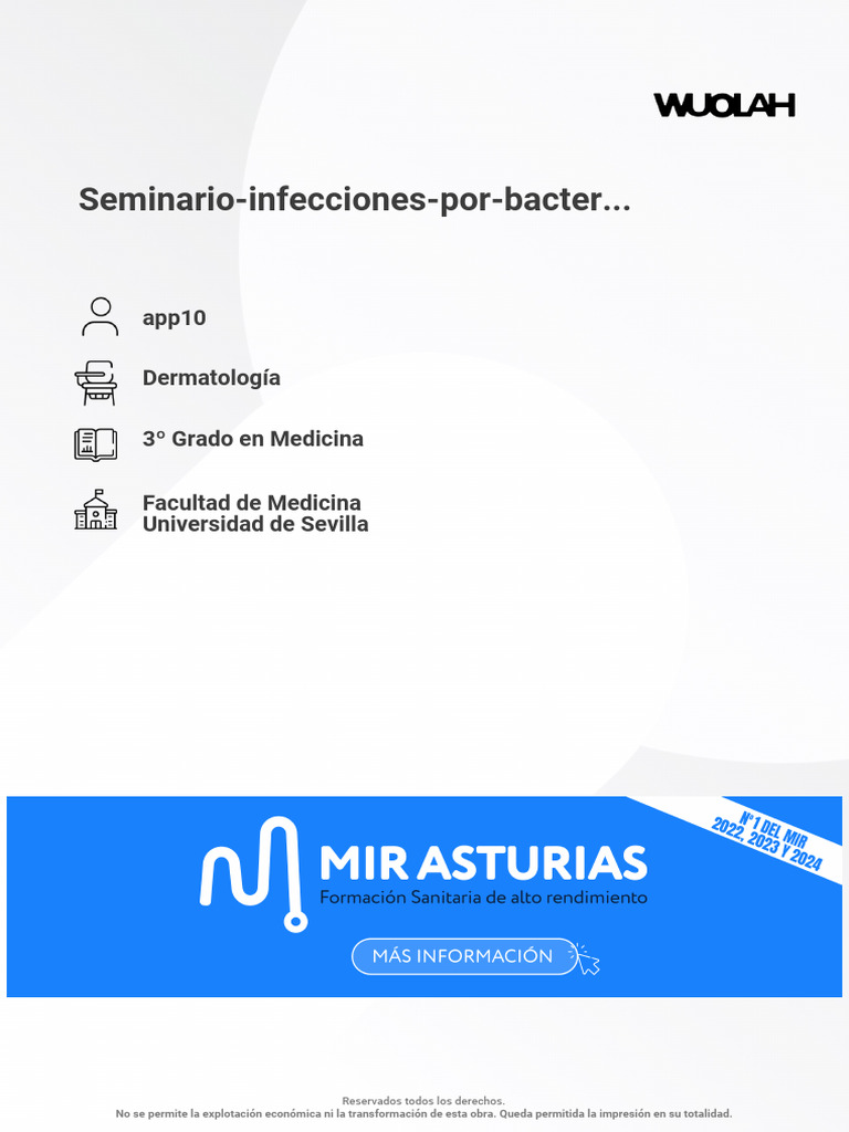 Seminario-Infecciones-Por-Bacter... : App10 Dermatología 3º Grado en Medicina Facultad de ...