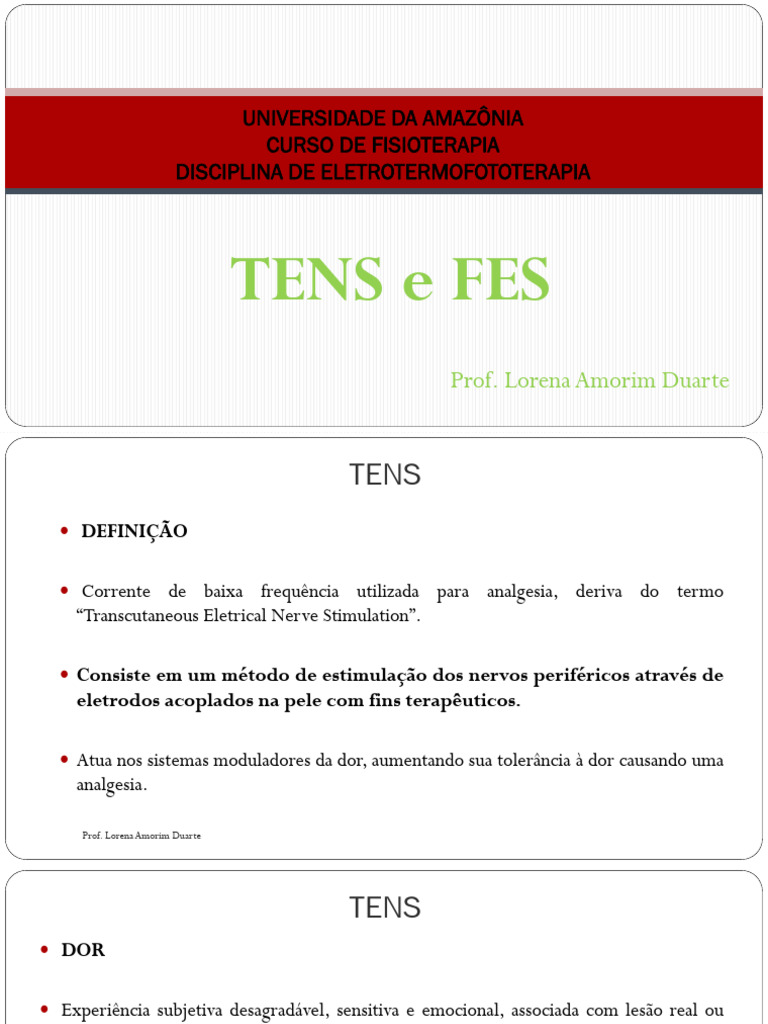 Aula 04 - Tens e FES | PDF
