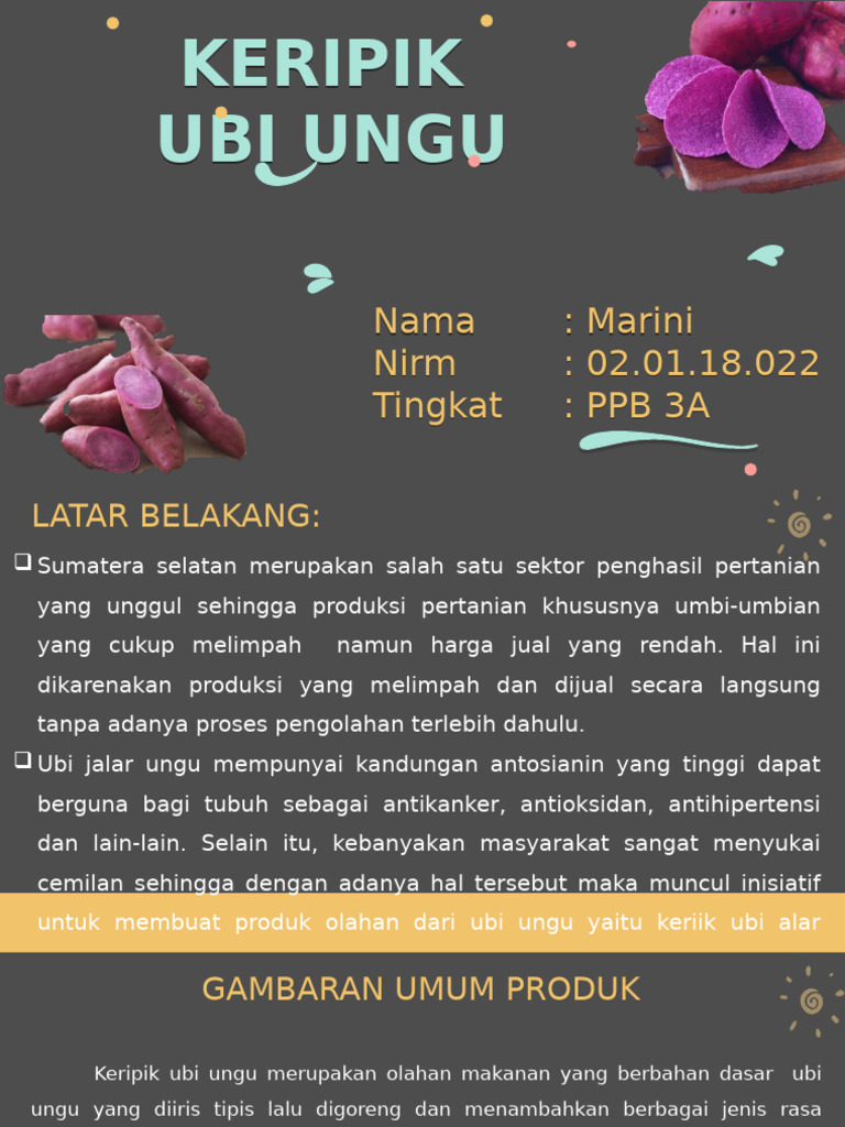 KWU Praktikum Keripik Ubi Ungu | PDF