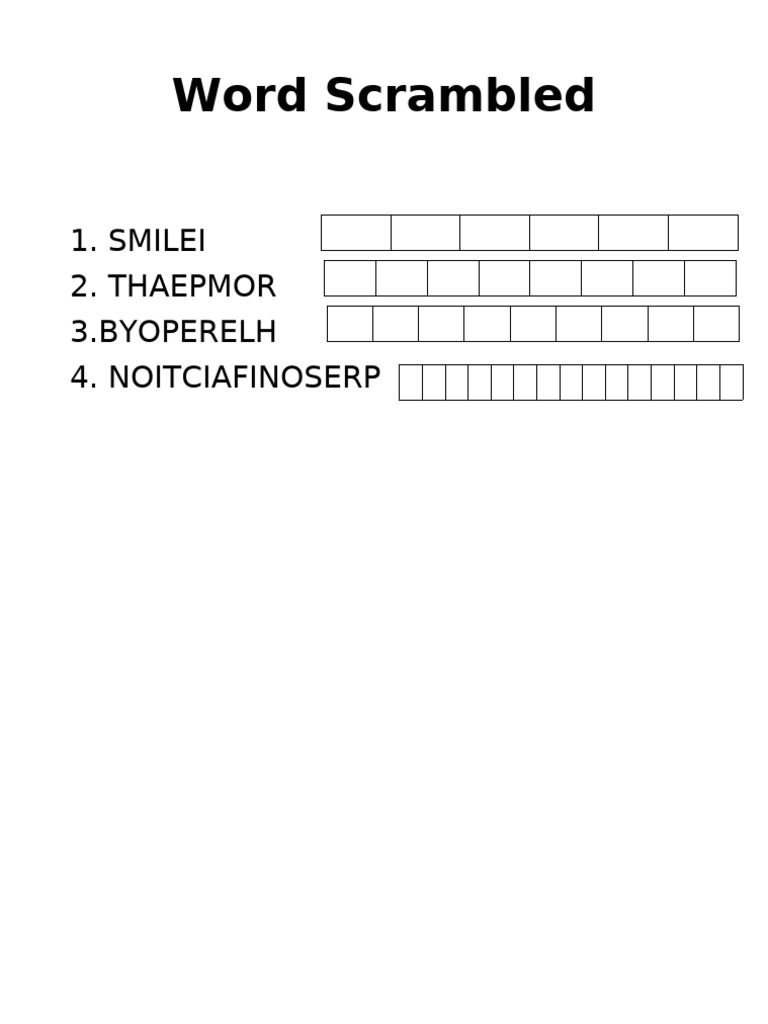 Word Scrambled | PDF