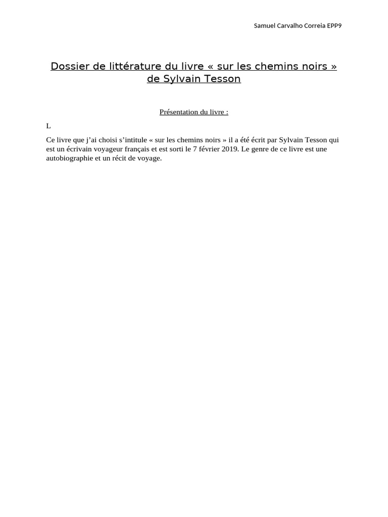 Dossier Français | PDF