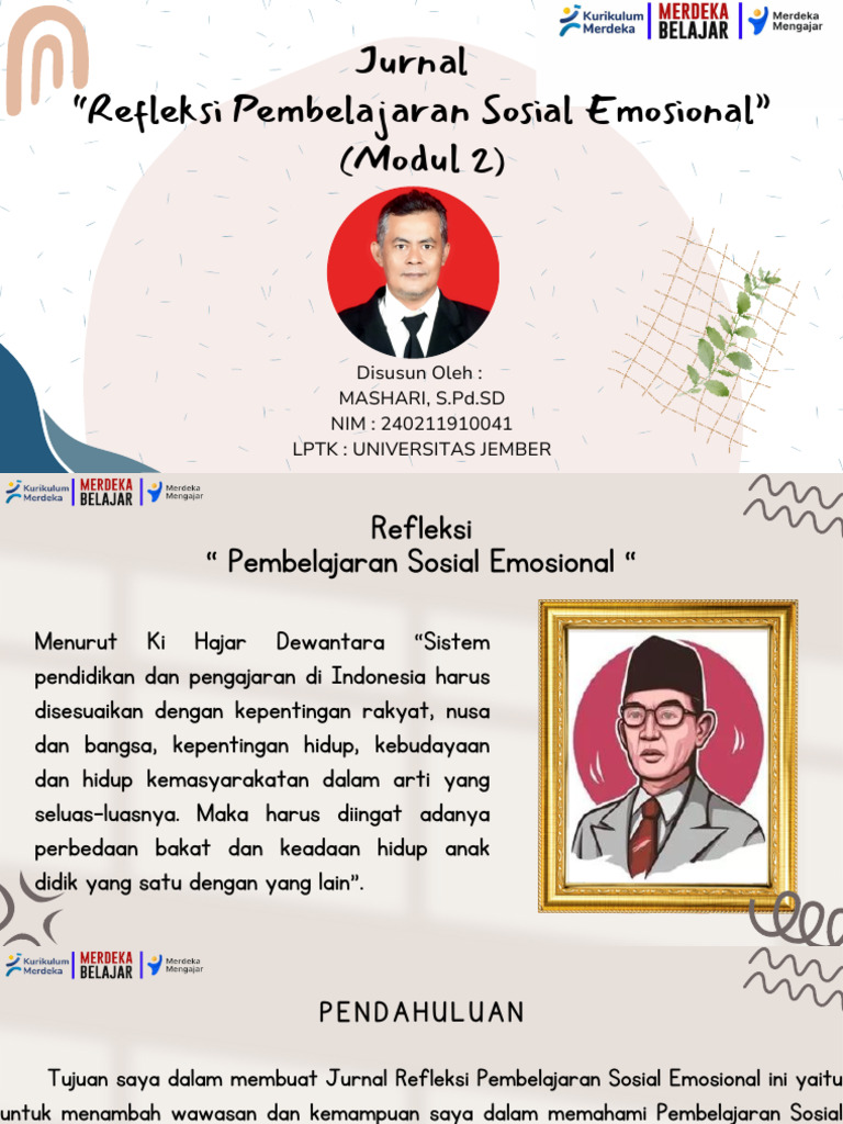 Jurnal Refleksi Pembelajaran Sosial Emosional | PDF