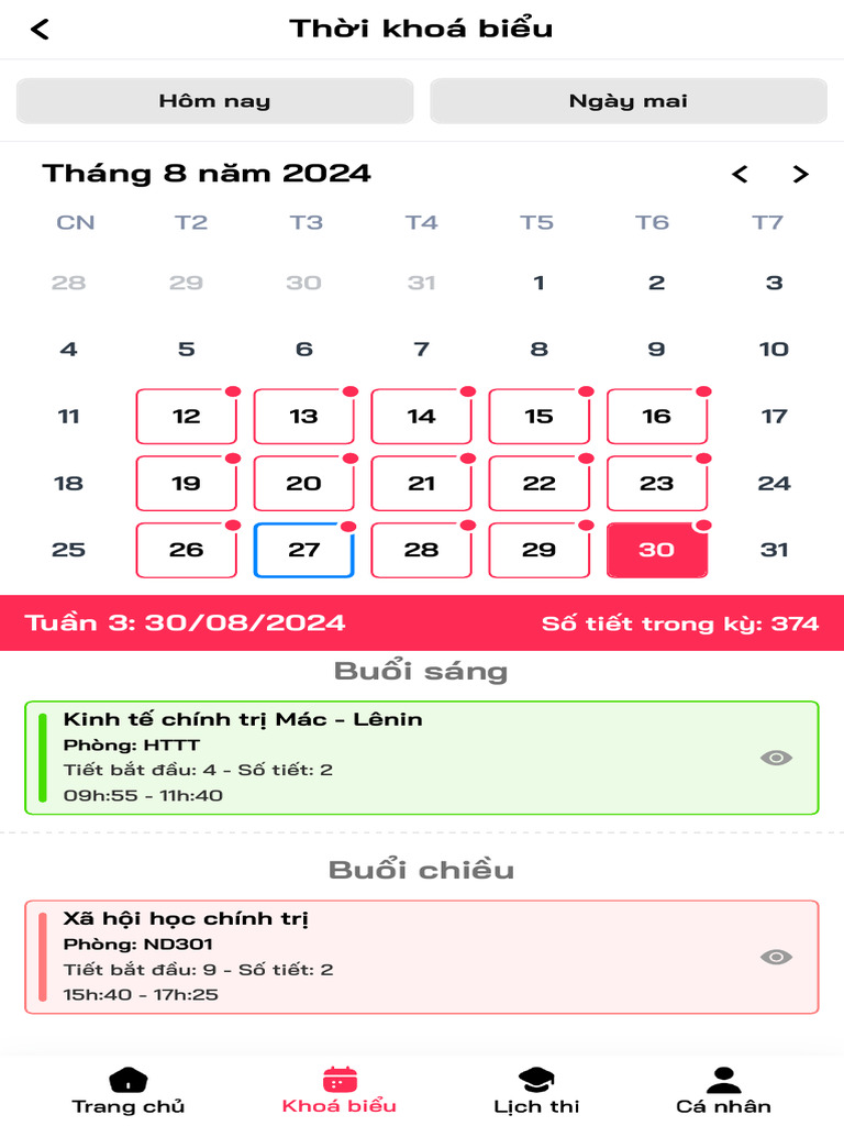 CNOW - Thời Khoá Biểu Học Viện Nông Nghiệp Việt Nam | PDF