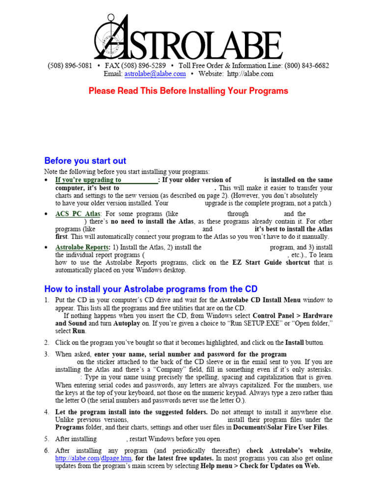 CD Install Sheet 3-24-14 | PDF