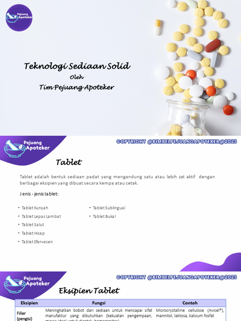 Modul Industri Farmasi & Sediaan Solid - Nov 2023 | PDF