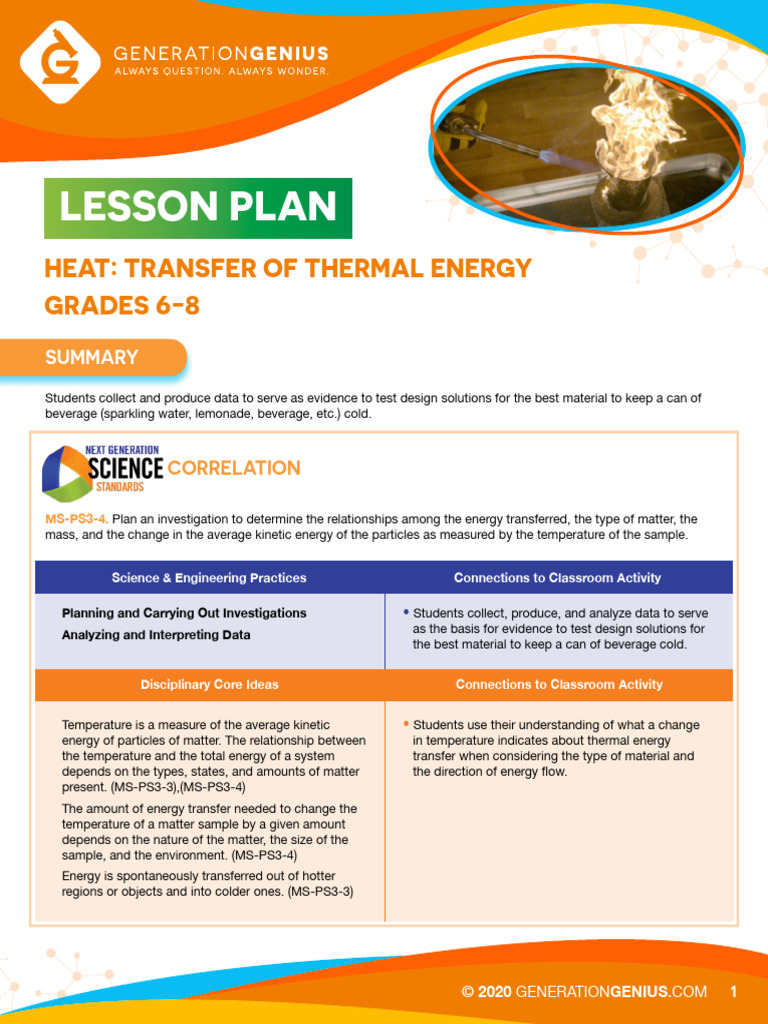 GG-Heat-The-Transfer-of-Thermal-Energy-LP | PDF