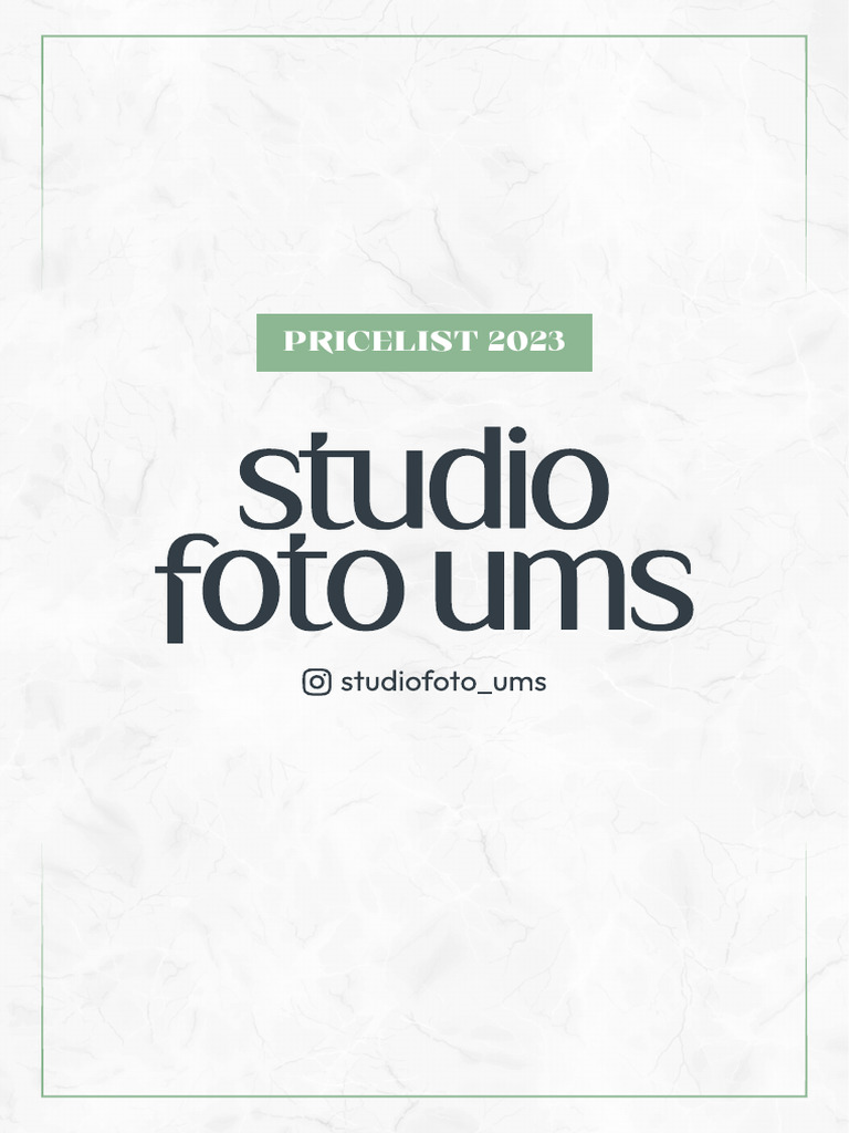 Pricelist Studio Foto Ums 2023 | PDF