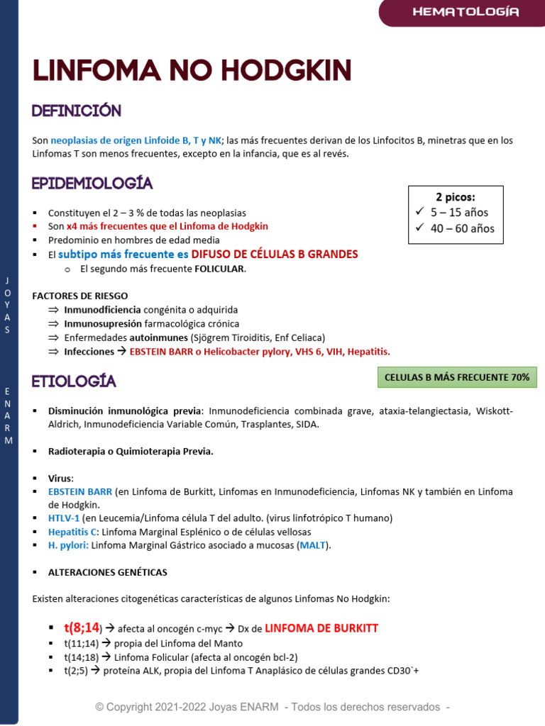 Linfoma No Hodgkin | PDF