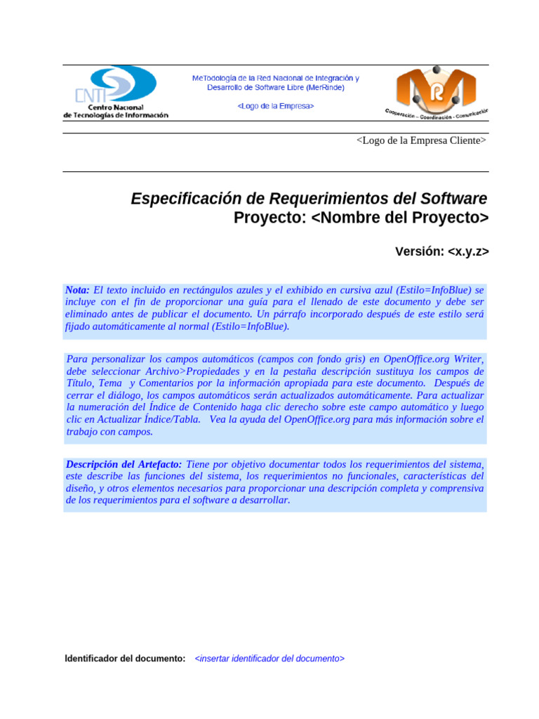 Especificacion de Requerimientos Del Software | PDF