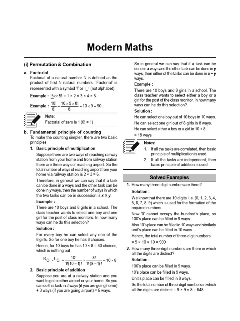 Modern Maths | PDF
