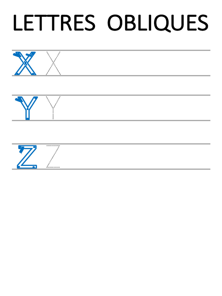 MS GS Lettres Obliques | PDF