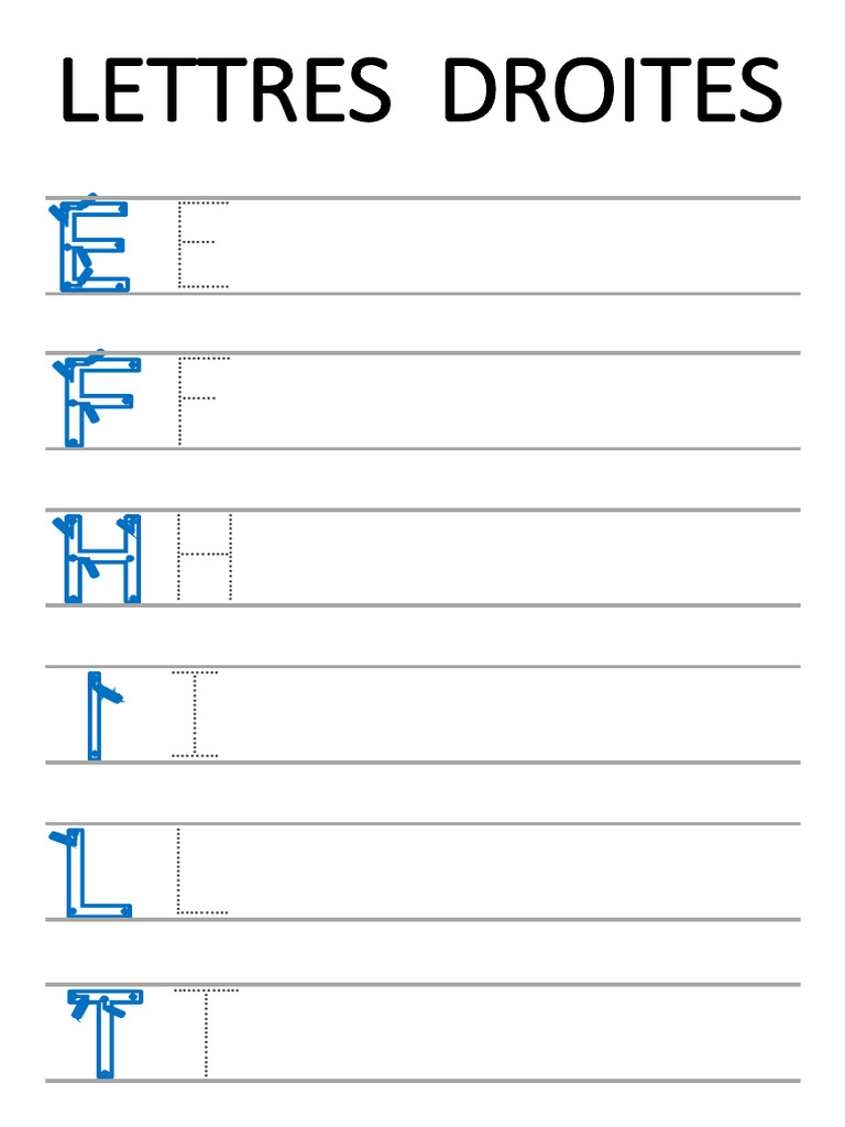 MS GS Lettres Droites | PDF