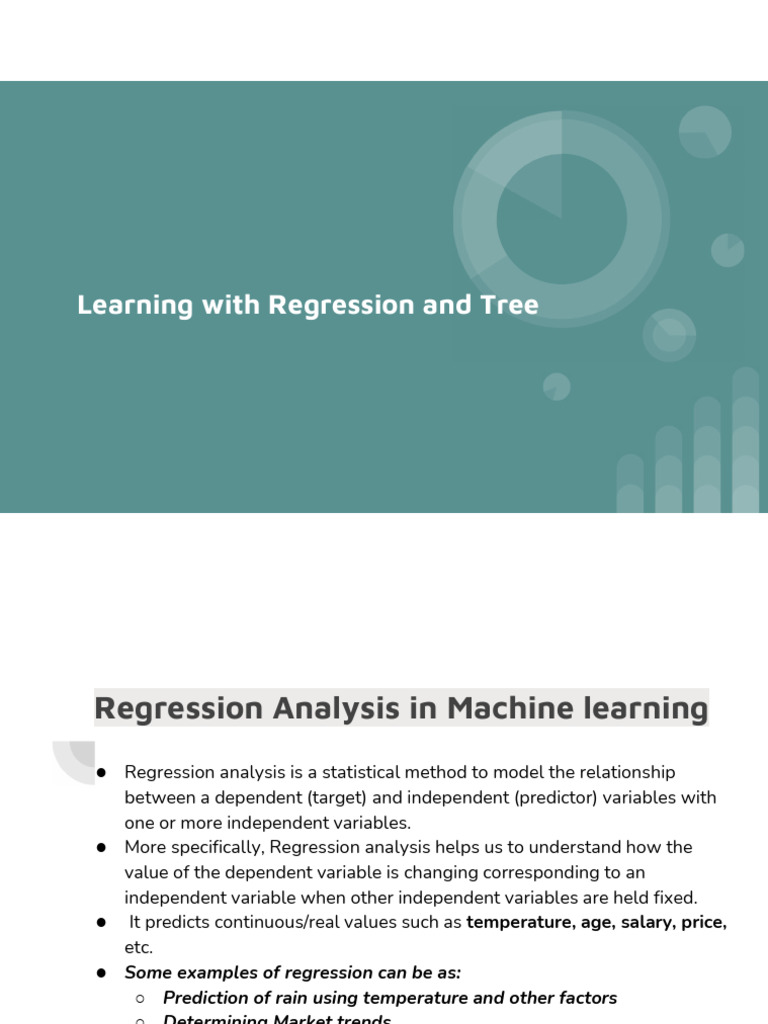 Learning With Regression and Tree | PDF